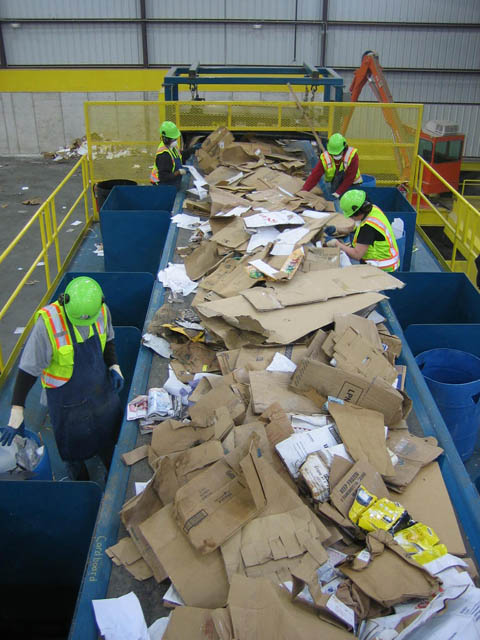 MRF Recycling System – to recover old corrugated cardboard (video)