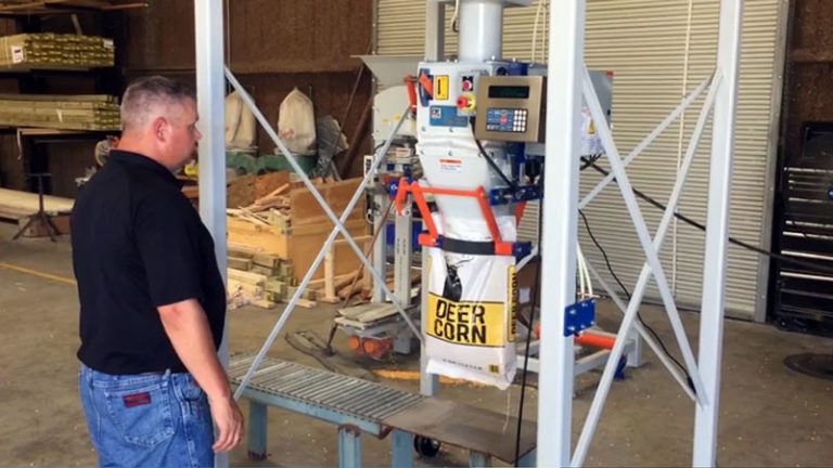 Bagging Seeds, Feed, Corn from a CenterFlow Seed Pro Box