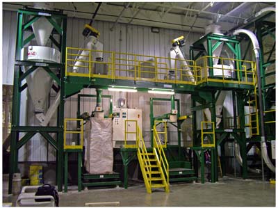 Bulk Bag Filling Equipment to fill one – two ton bulk bags, FIBCs