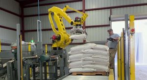 Manual Palletizing Equipment for Stacking Bags on Pallets