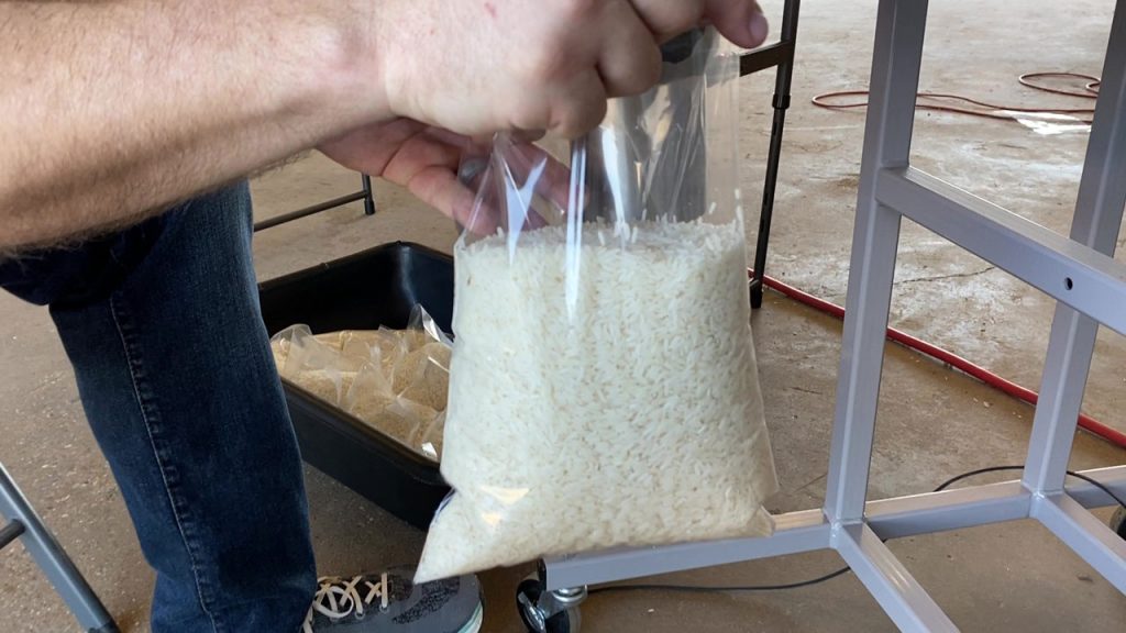 Repackaging Bulk Dry Goods into Small Bags for Sales or Distribution