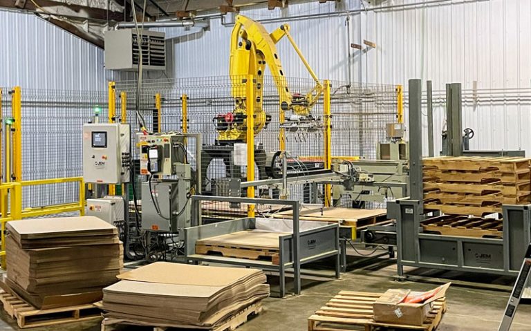 Automatic Pallet Dispenser with Slip Sheet Applicator | Tinsley Co.