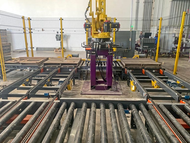 Automatic Pallet Dispenser with Slip Sheet Applicator | Tinsley Co.