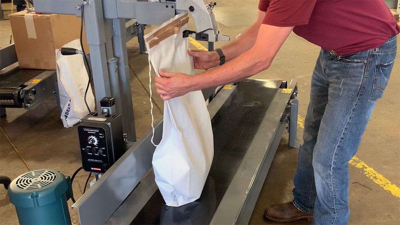 Video of a Sack Sewing Machine | Tinsley Equipment Company