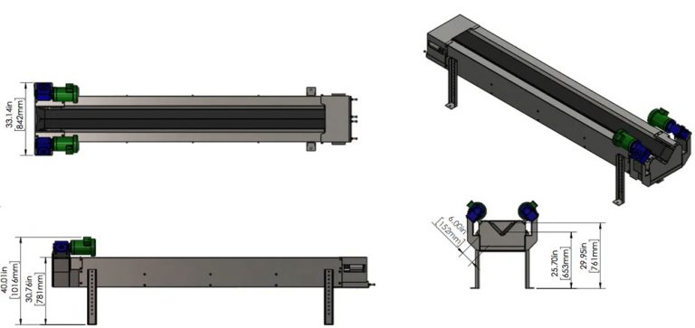 V-Shaped Belt Conveyor for Industrial Bag Sewing or Heat Sealing